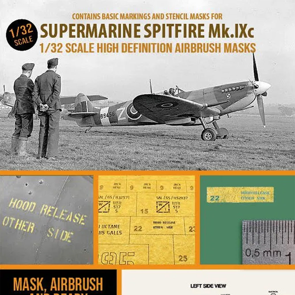 1ManArmy 1:32 Supermarine Spitfire Mk.IXc High-Definition Paint Masks ...